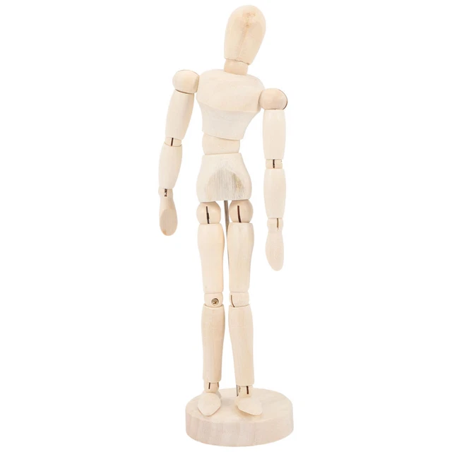 WOODEN HUMAN FIGURE Poseable Art Mannequin Joint Model Maniquin Doll ...