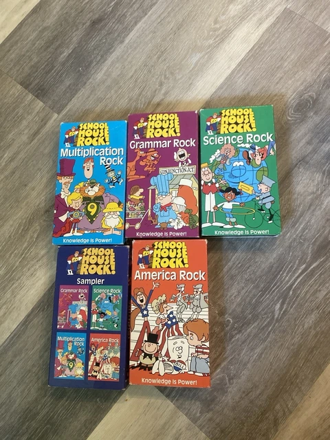 SCHOOL HOUSE ROCK VHS Set Of 5 Tapes Grammar Science Multiplication ...