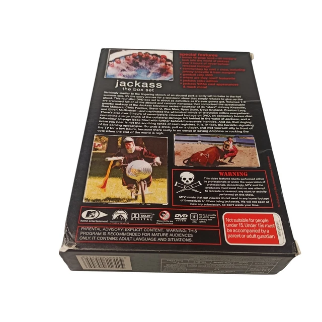 JACKASS 1 2 3 Bonus Collectors Box DVD Comedy Drama Antics Pranks ...