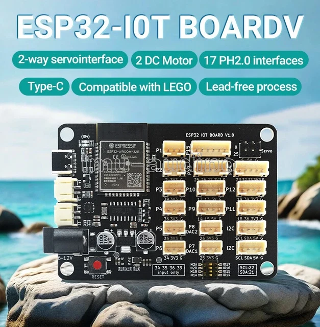 ESP32 DEVELOPMENT BOARD Wireless WiFi Bluetooth module ESP32-WROOM-32E ...