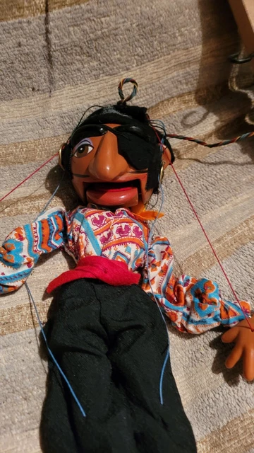 VINTAGE 1960'S PELHAM Deluxe Pirate Puppet--Old Toy Hand Made String ...