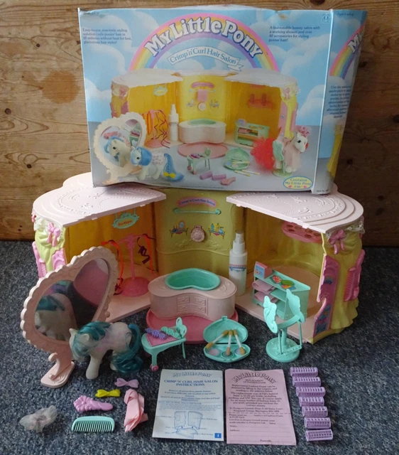 HASBRO VINTAGE 1987 My Little Pony Crimp n Curl Hair Salon 4899 with ...