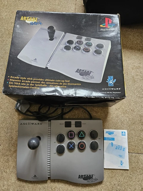 SONY PLAYSTATION 1 Arcade Stick Joystick PS1 Asciiware Boxed Fight ...