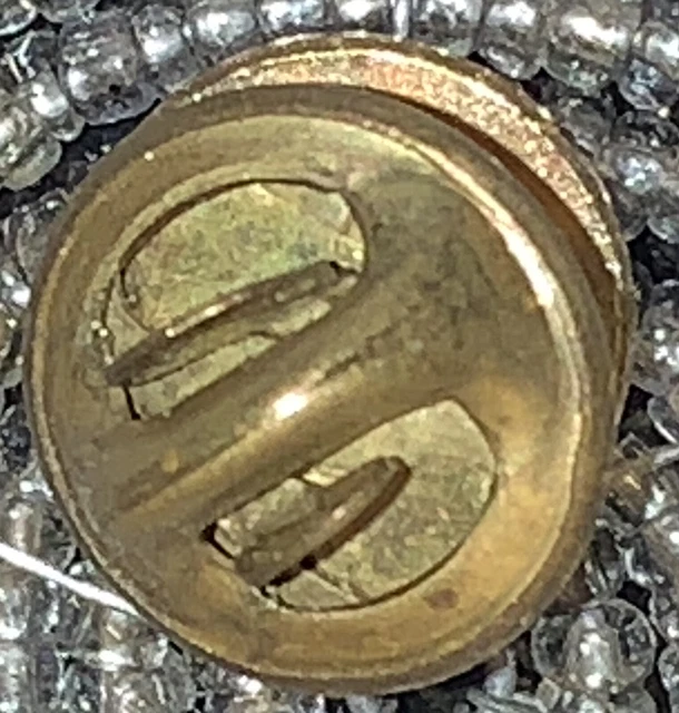 VINTAGE BALLOU REG’D Stamped gold tone & black enamel pin badge brooch ...