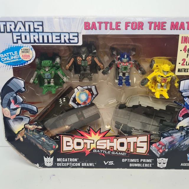 TRANSFORMERS BOT SHOTS Battle Game Megatron Optimus Prime Bumblebee ...