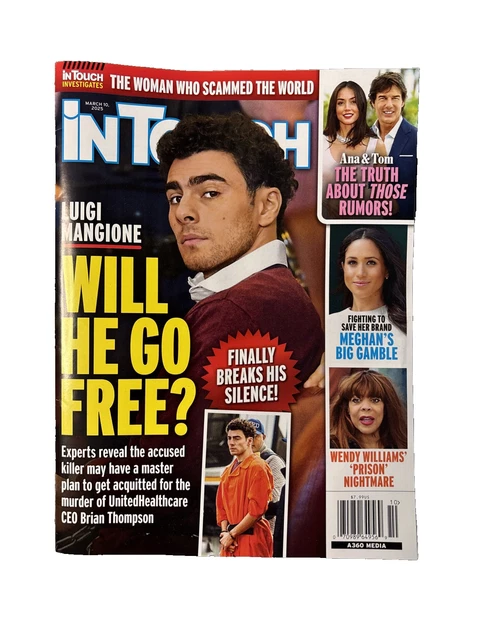 LUIGI MANGIONE MAGAZINE - Will He Go Free? March 2025 £9.28 - PicClick UK