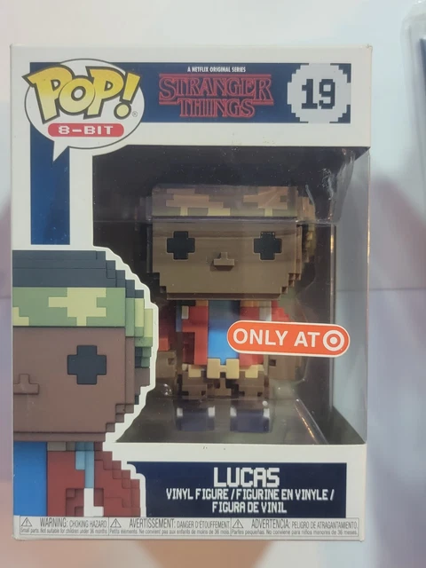 STRANGER THINGS LUCAS 8 Bit Pop! Vinyle Figurine #19 Funko Cible EUR 17 ...