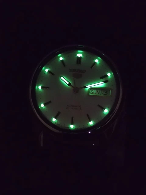 1980’S SEIKO 5 automatic Japanese Mens watch Ref 7S26 Glow in Dark ...