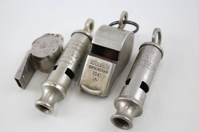 WHISTLES INC WW2 Air Ministry 1941 Broad Arrow ARP 1912 Dated x 4 £10. ...