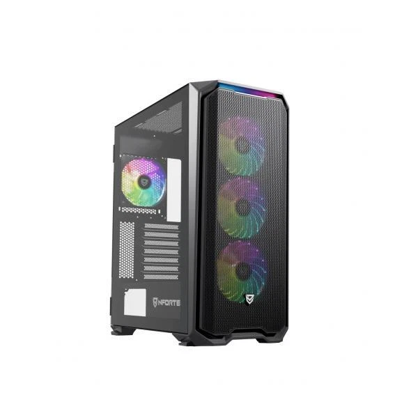 CASE COMPUTER DESKTOP ATX Nfortec Krater X Nero EUR 123,57 - PicClick IT