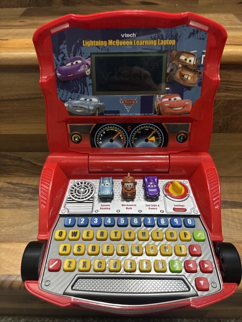 DISNEY PIXAR CARS 2 Lightning McQueen VTech Learning Laptop & Mouse ...