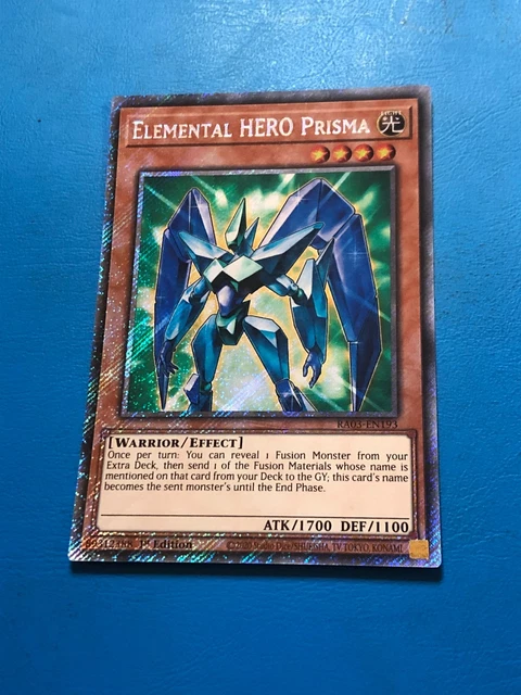 YUGIOH PLATINUM SECRET Rare Elemental Hero Prisma RA03-EN193 1st ...
