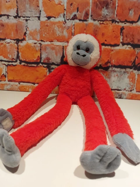 RED HANGING MONKEY Plush Soft Toy £8.84 - PicClick UK