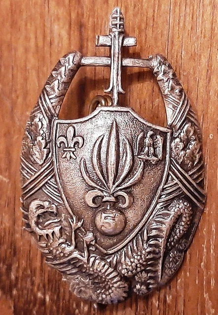 5° REI INDOCHINA 1945 WWII FOREIGN LEGION Drago Removal FFL Badge £15. ...
