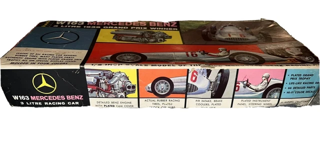 HAWK MERCEDES-BENZ W163 Grand Prix Race Car Complete Unbuilt Model Kit ...