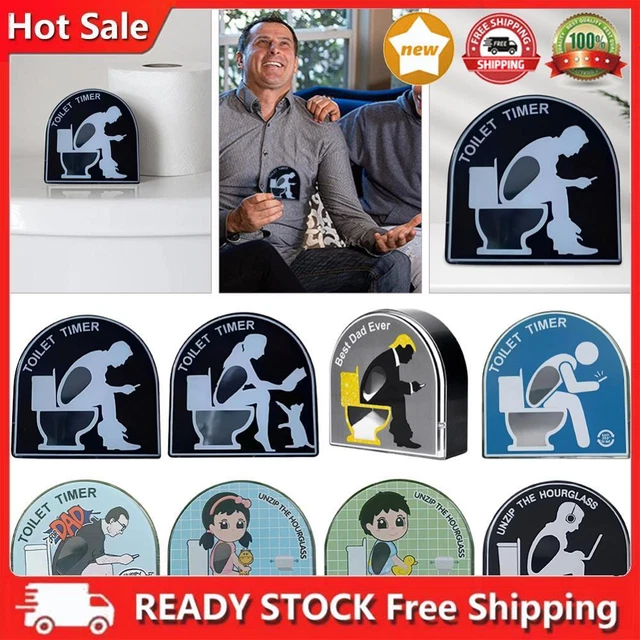 RESTROOM CLOCK HOURGLASS 5 Minutes Toilet Sand Timer Manage Time Gift ...