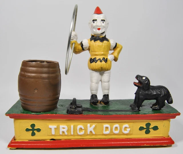 VINTAGE TRICK DOG Cast Iron Money Box Toy £24.63 - PicClick UK