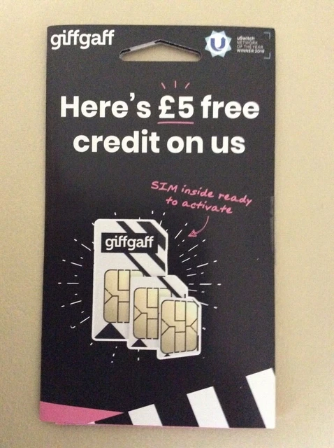 💥GIFF GAFF SIM card UK GiffGaff pay as you go SimCard £0.99 - PicClick UK