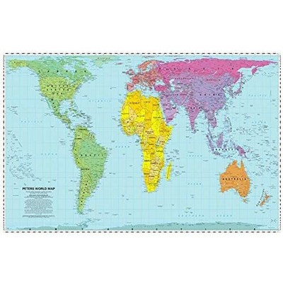 PETERS WORLD MAP 1995: Folded - Map NEW WorldView (Auth 1995-01-05 £6. ...
