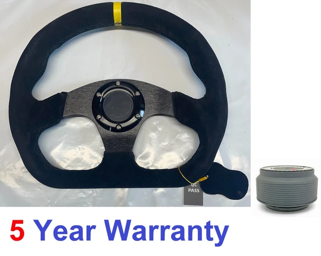 SUEDE RACING STEERING Wheel & Boss Kit Hub Fit Vw T2 T3 T25 T4 ...