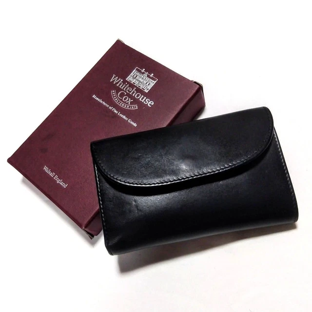 WHITEHOUSE COX PORTAFOGLIO Horsehide Cordovan Black Derby Collection ...