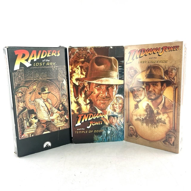 INDIANA JONES 3 VHS Lot Raiders of the Lost Ark/Temple of Doom/Last ...