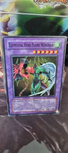 ELEMENTAL HERO FLAME Wingman DP1-EN010 Super Rare Yugioh Card. MINT EUR ...