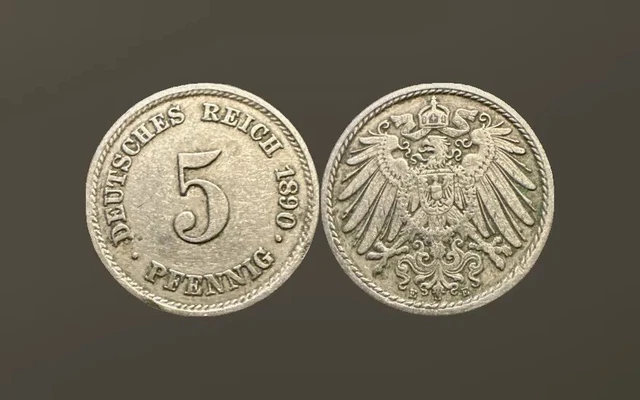 MÜNZE DEUTSCHES REICH Kaiserreich 5 Pfennig 1898 E EUR 1,00 - PicClick DE