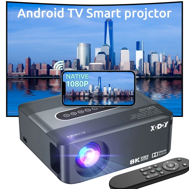 5G 4K SMART Projector HD LED 12000Lms WiFi Bluetooth Android TV Home ...