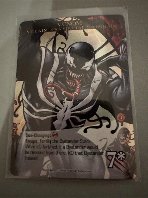 2024 MARVEL RENDITIONS SpiderMan Legendary TCG Venom Villain CSA ...