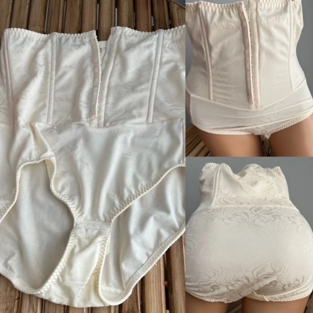 VINTAGE HIGH WAIST GIRDLE SHAPER w/ BONING FLEXEES sz XL £0.01 ...