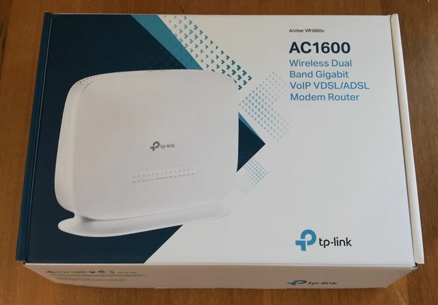TP-LINK VR1600V NBN Modem Router WiFi Dual Band 1600Mbps VDSL ADSL VoIP ...