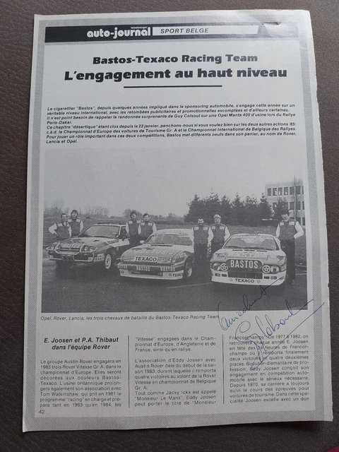 AUTOGRAPH RACING DRIVER Rally GUY COLSOUL Magazine page Format A4 EUR 8 ...