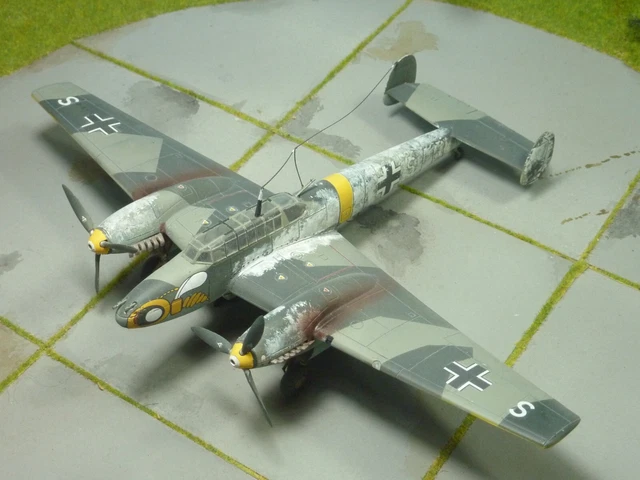 MESSERSCHMITT BF110 'WESPE' Luftwaffe 1/72 kit built & finished for display £10.62 - PicClick UK