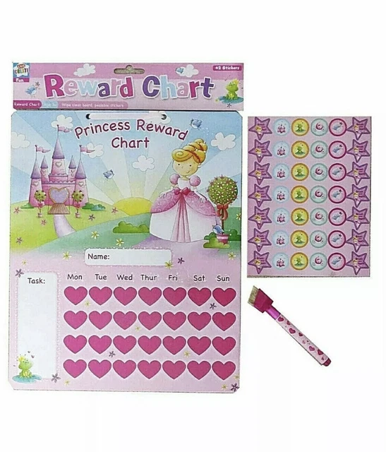 PRINCESS CASTLE REWARD chart / behaviour chart / star chart with ...