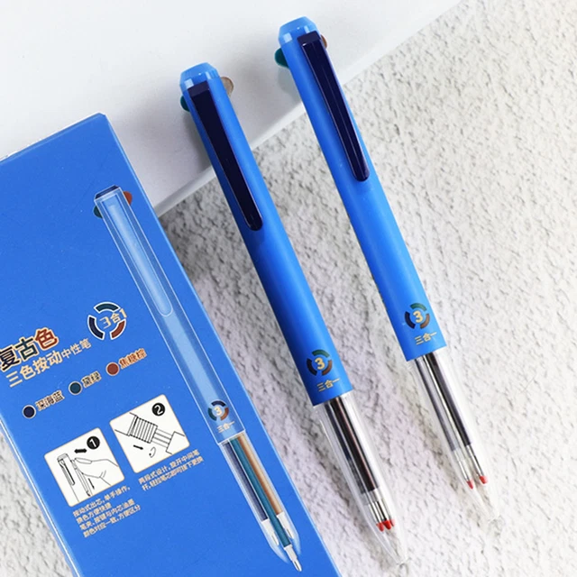 INK COLOR PEN Premium 0.5mm Ink Pen 3-in-1 Gel Ink Pen for Office ...