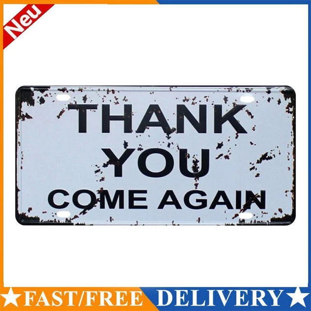 WALL MOUNTED WARNING Metal Signs Retro Pub Bar Door Hanging Rectangle ...