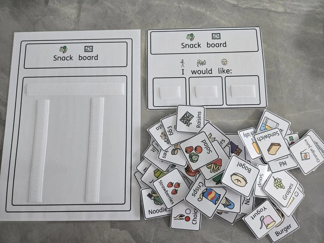SNACK CHOICE BOARD With Picture Cards/pecs/autism/SEN/non Verbal/visual ...