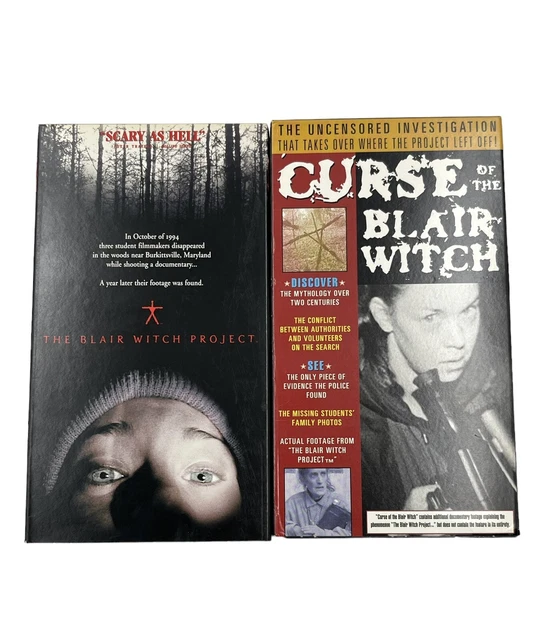 BLAIR WITCH PROJECT VHS Lot Scary Movie Bundle 1 and 2 Curse Of The ...