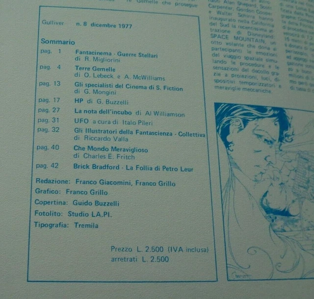 GULLIVER LA RIVISTA Di Comics Fantascienza Fantasy E Storie N° 6 ...