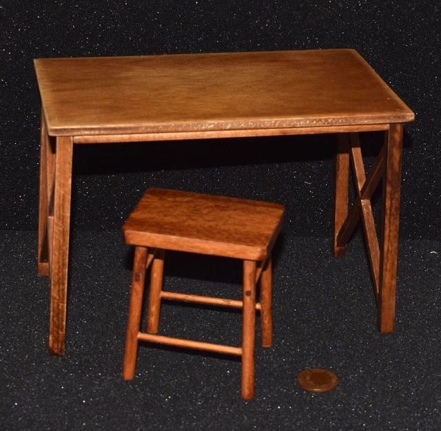 DRAGON IN DREAMS (DiD) 1/6th Scale WW2/WWII German Wooden Table & Stool ...