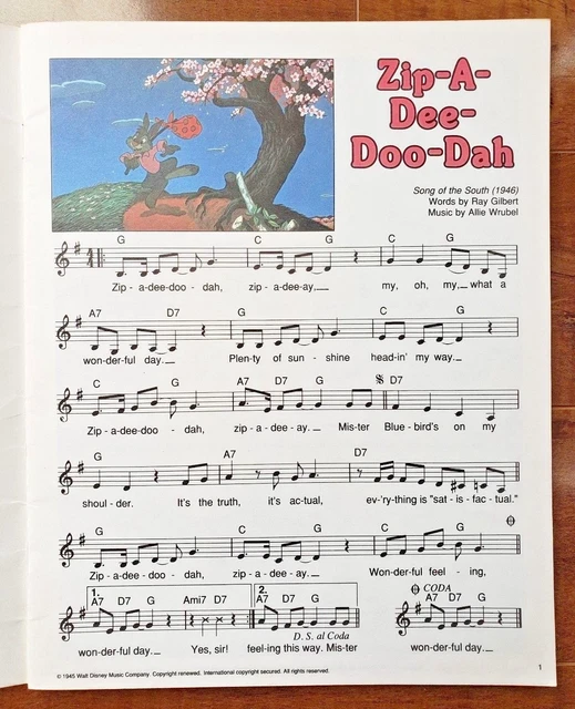 THE BEST OF Disney Sing-Along Song & Sheet Music Book Paperback, 1988 ...