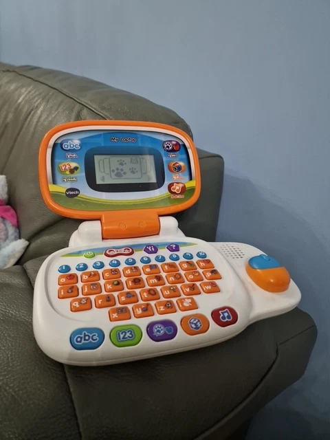 VTECH MY LAPTOP Orange Tote And Go Preschool Educational Computer Retro ...