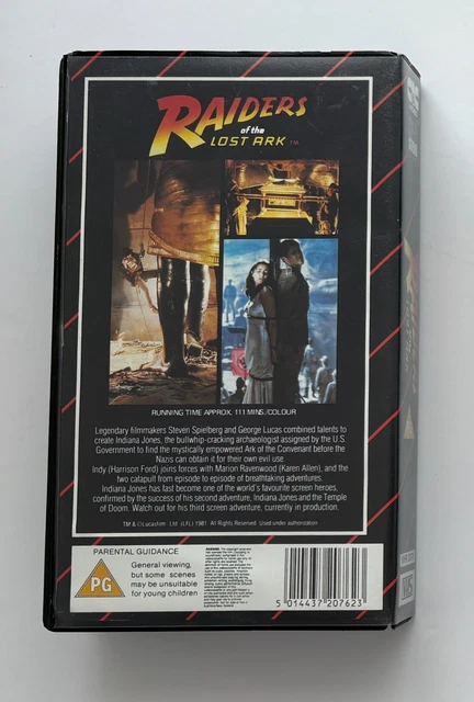 RAIDERS OF THE Lost Ark CIC UK PAL VHS VIDEO 1984 / EXCELLENT CONDITION ...