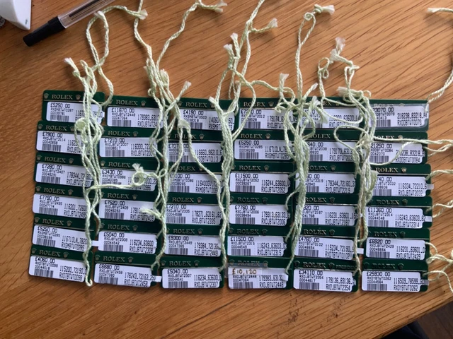 ROLEX OYSTER SWIMPRUF Swing Hang Price Tag. Most models available ...