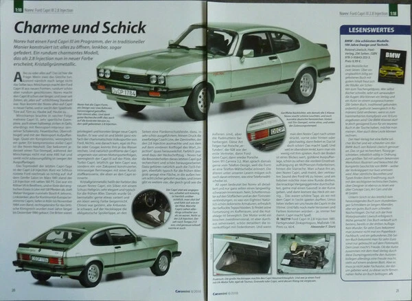 FORD CAPRI III 2.8i INJECTION in 1-18 von NOREV....ein Modellbericht ...