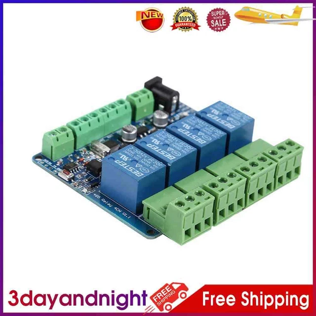 MODBUS-RTU 4 WAY 12V Relay Module Switch 4 Way Relay Output RS485 Communication £6.83 - PicClick UK