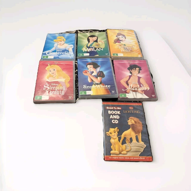 DISNEY PRINCESS DVD Collection Bundle 12 Movies Cinderella Snow White ...