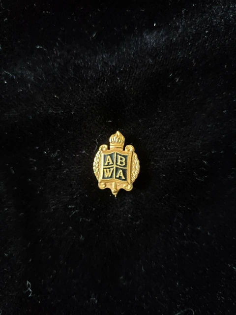 VINTAGE ABWA 1/10 10K Gold Filled Lapel Pin w/Locking Safety Clasp $12. ...
