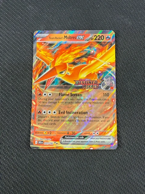 POKEMON TEAM ROCKET'S Moltres ex 031 Destined Rivals Stamped £3.72 ...